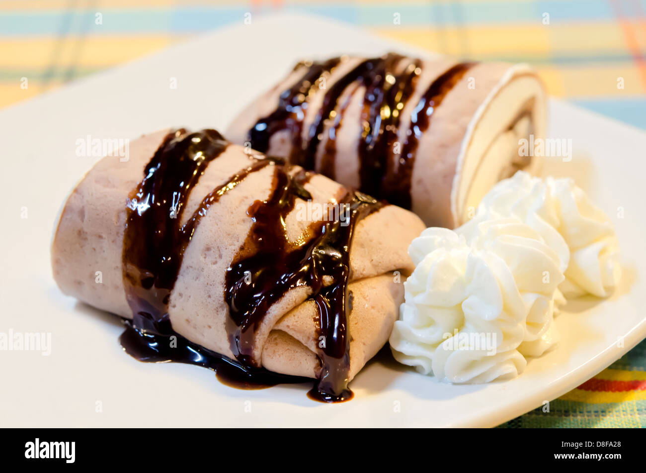 Crepe rolls hi-res stock photography and images - Alamy