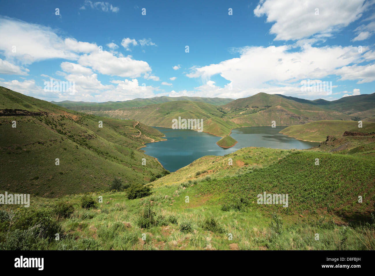 Katse Dam lake in Lesotho Stock Photo - Alamy