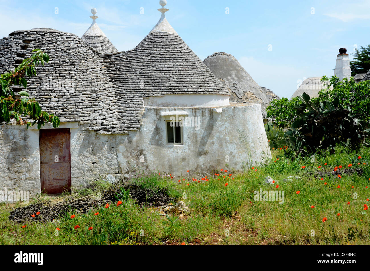 Trulli in spring, Puglia, Italy Stock Photo - Alamy