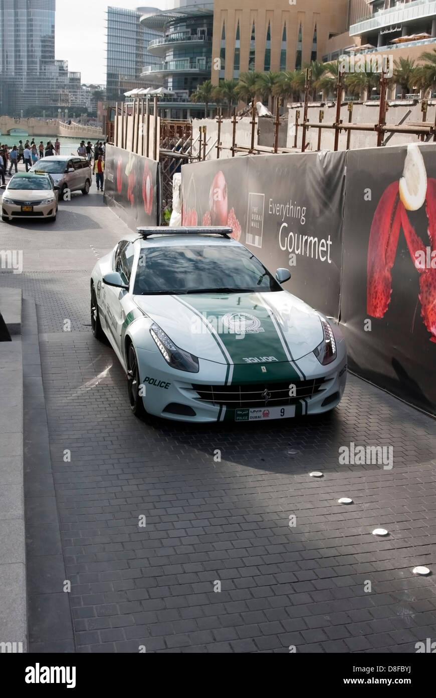 Dubai Police White Ferrari FF For Four Patrol Car Stock Photo - Alamy