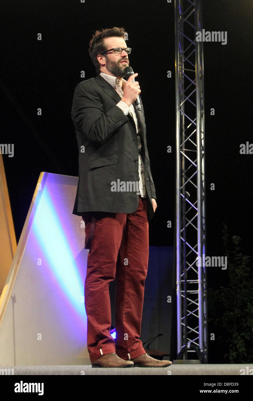 Marcus Brigstocke performs his standup routine The Brig Society at Hay ...
