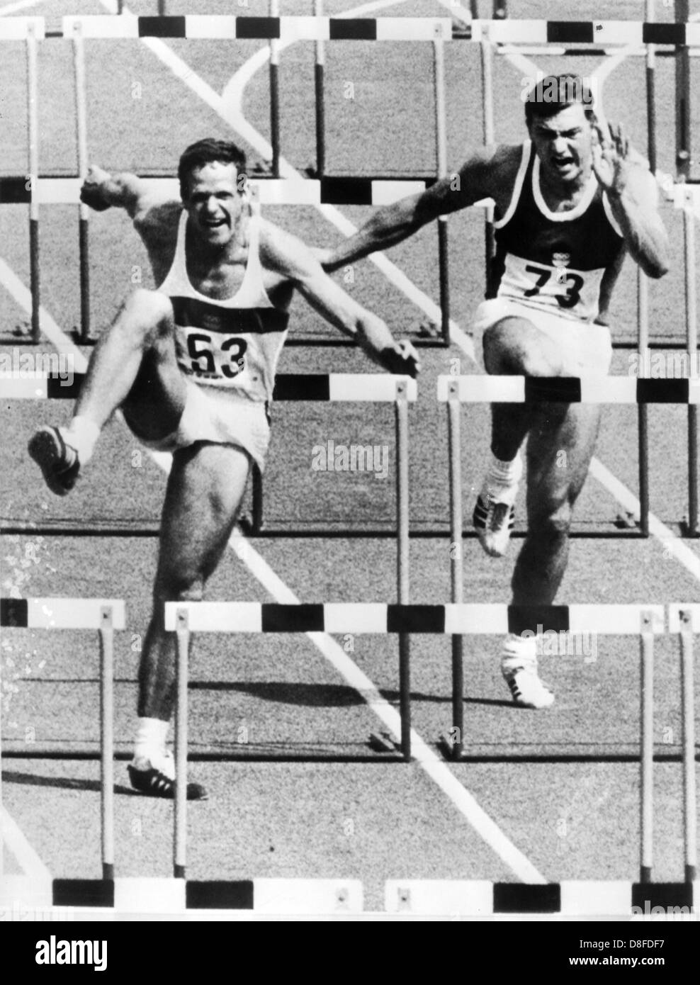 Decathlete Hans-Joachim Walde (l) of the Federal German Republic wins ...