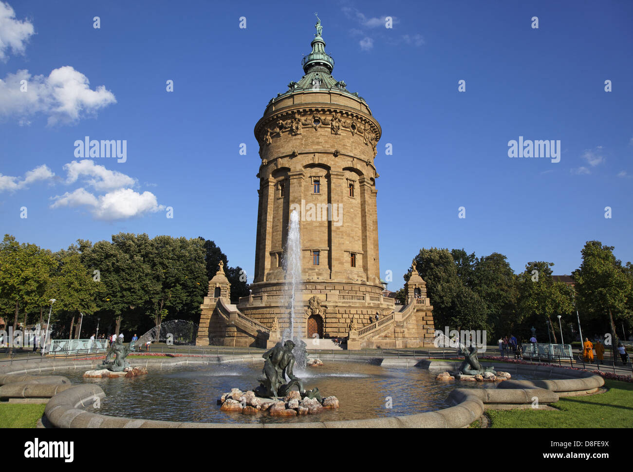 Deutschland, Baden-Württemberg, Mannheim, Friedrichsplatz friedlich ...