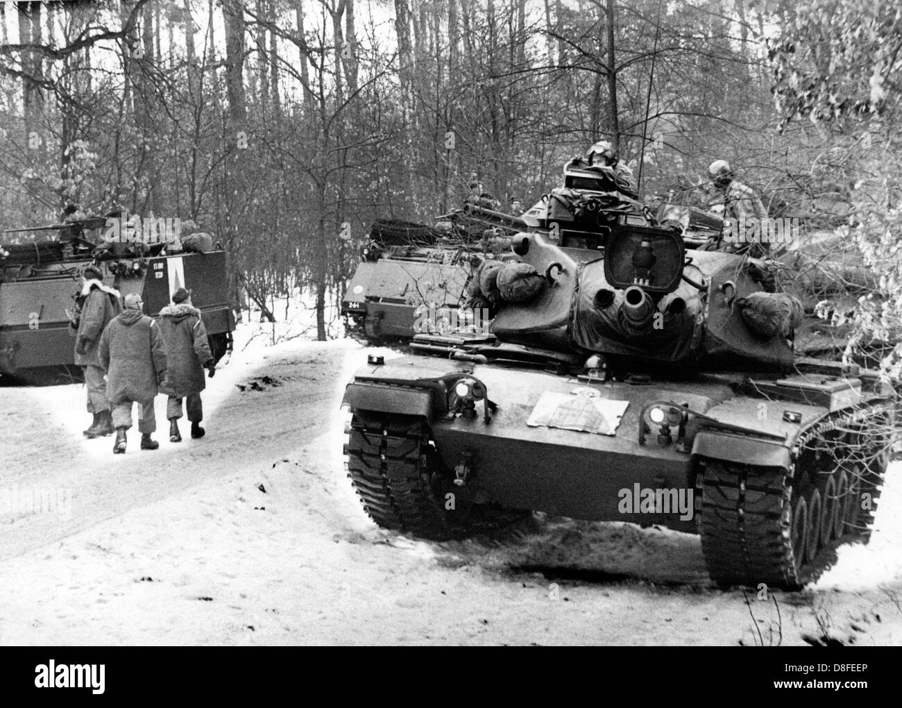 Tank units of the US army concentrate during a three-days field ...