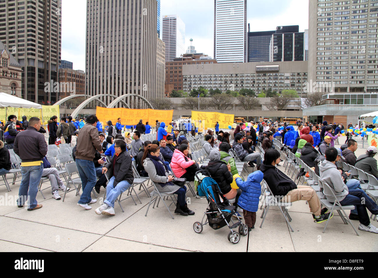 People Attending 2013 World Falun Gong Day in Toronto Stock Photo - Alamy