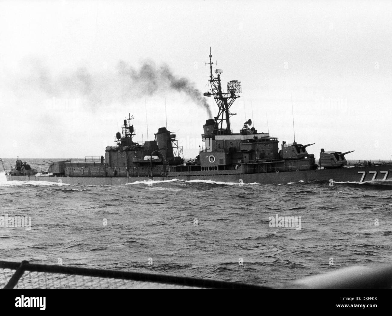 The US destroyer Zellars D-777 during the NATO exercise Matchmaker III ...