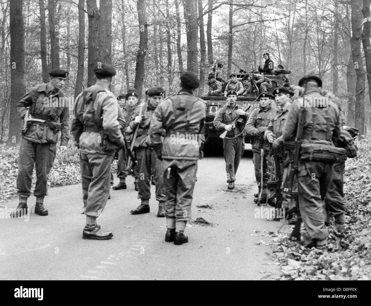 British soldiers during a fight exercise in Berlin-Spandau on the 6th ...