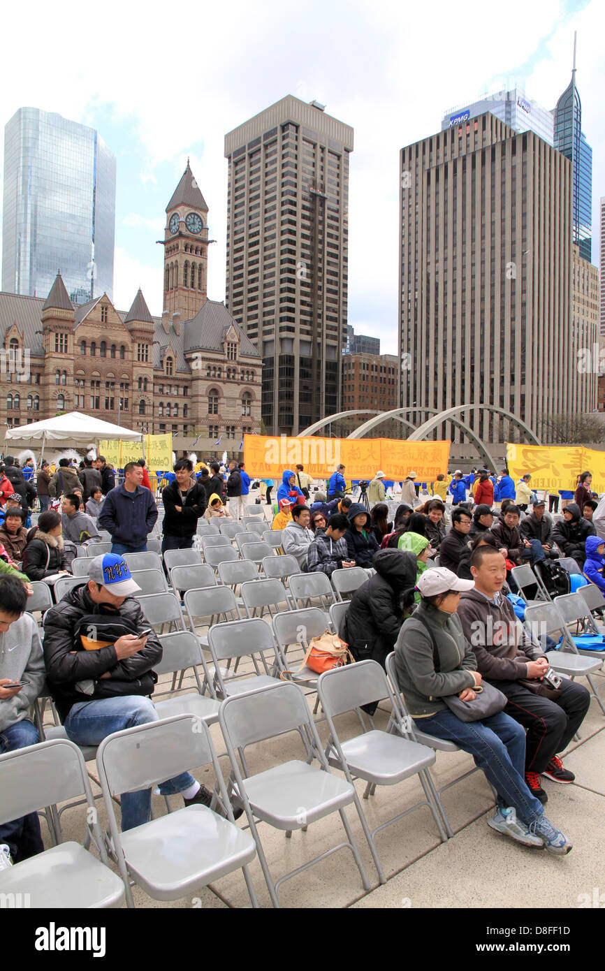 People Attending 2013 World Falun Gong Day in Toronto Stock Photo - Alamy