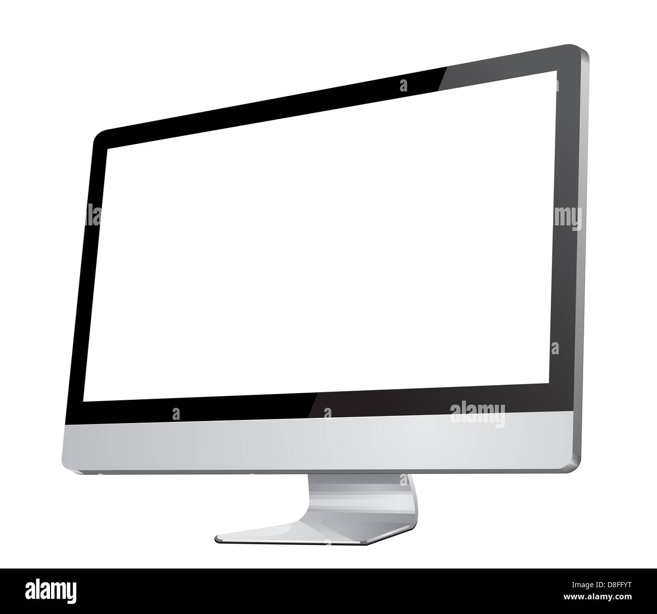 monitor with white screen Stock Photo - Alamy