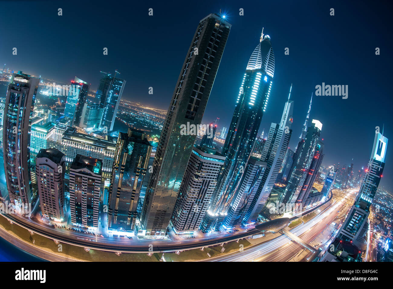 Towers along Sheikh Zayed Road, Dubai, UAE Stock Photo - Alamy