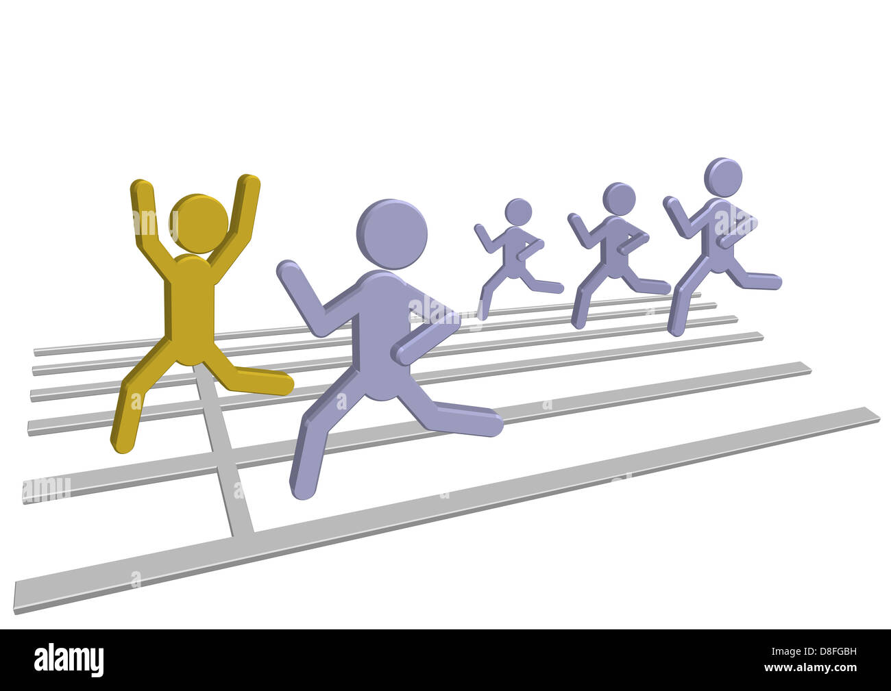 man winning a race 3d Stock Photo - Alamy