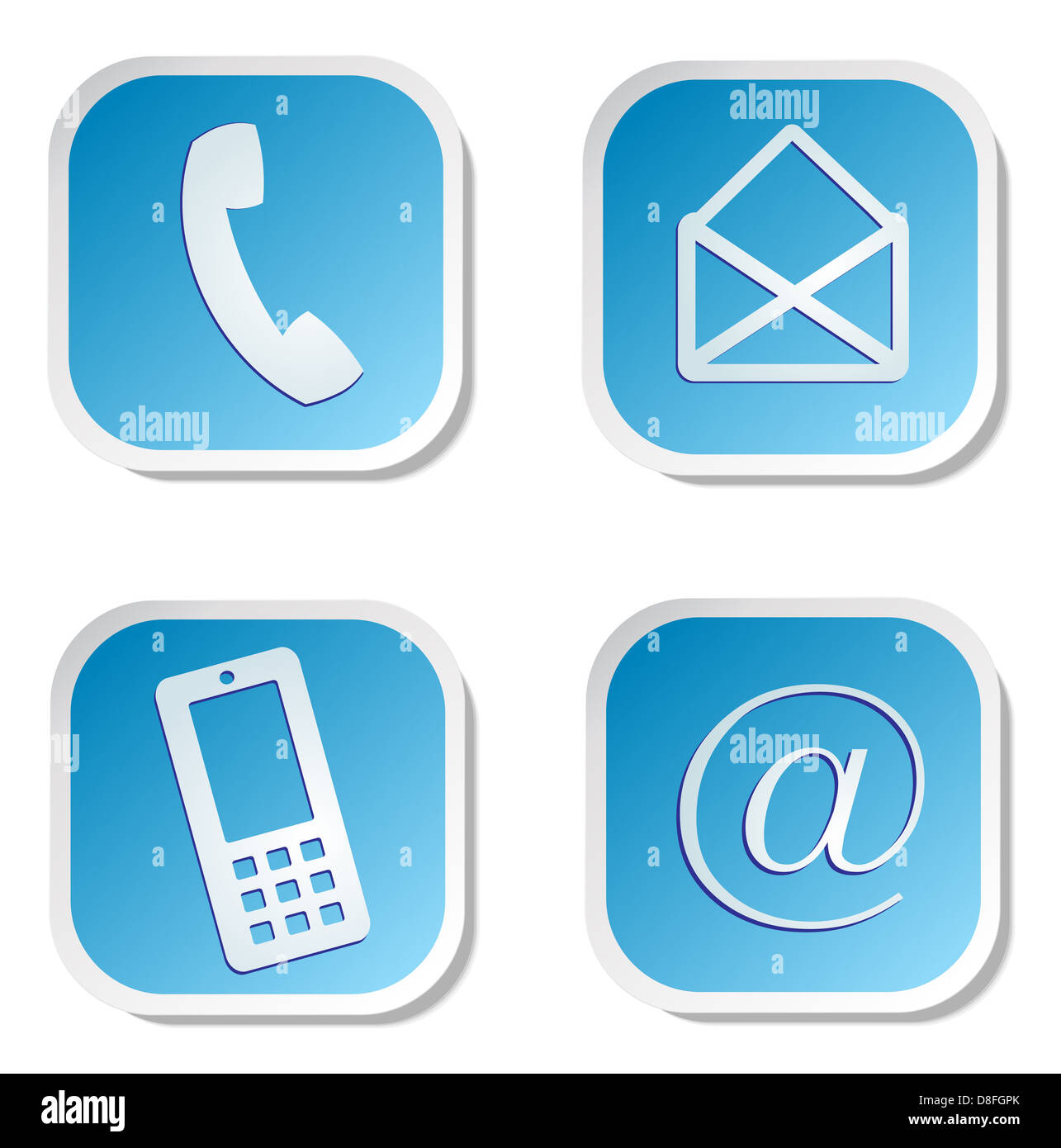 contact us sticker Stock Photo - Alamy