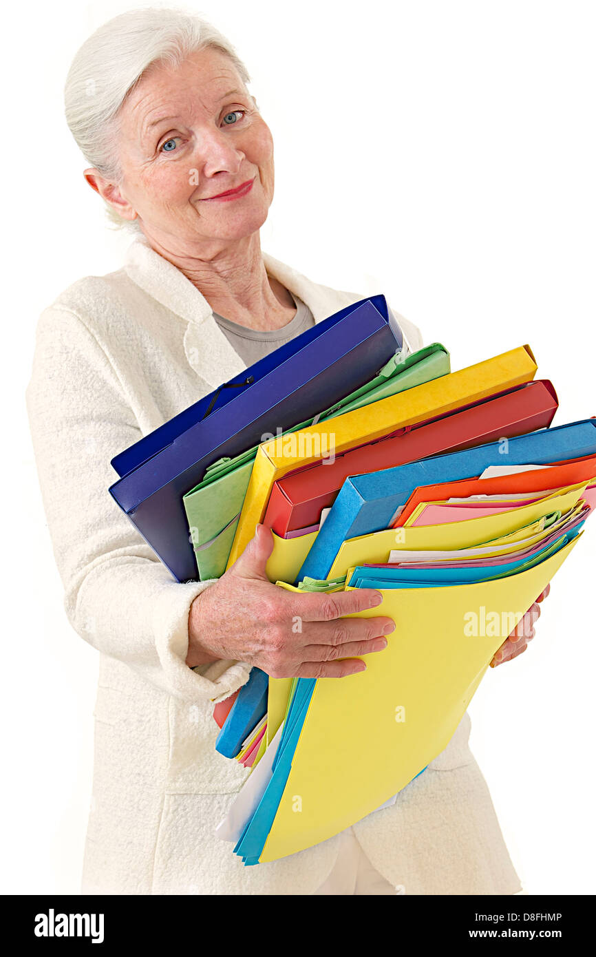 ELDERLY PERSON DOING PAPERWORK Stock Photo - Alamy