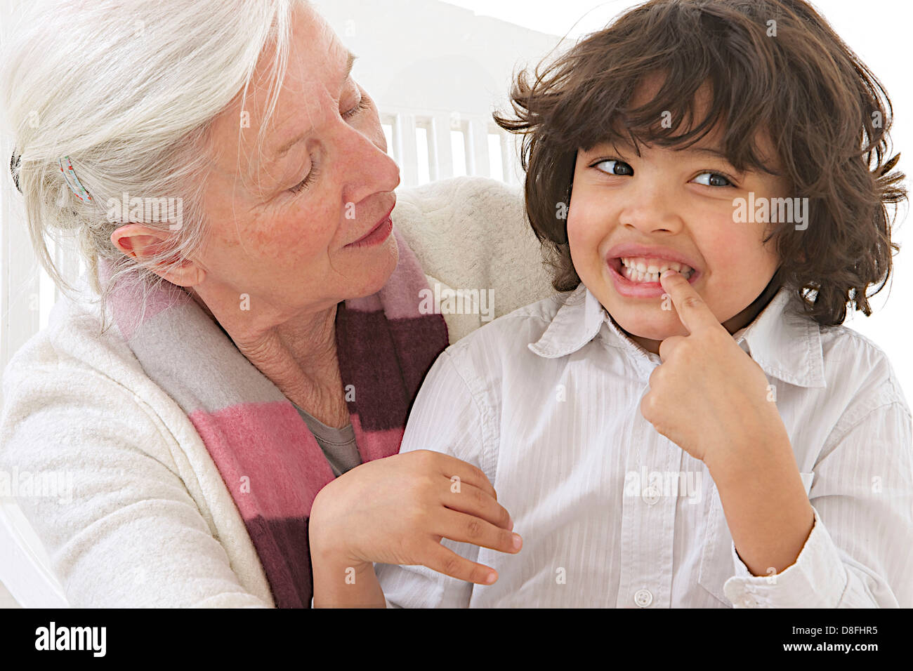 ELDERLY PERSON & CHILD Stock Photo - Alamy