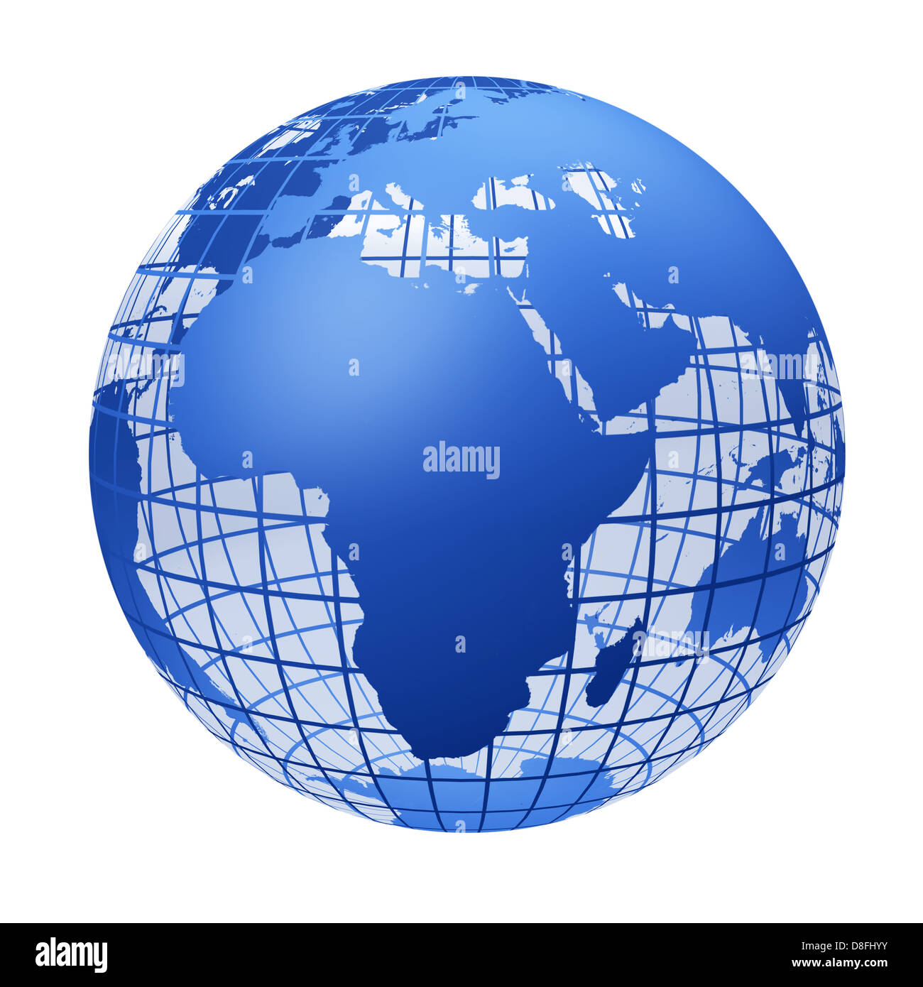 transparent the globe blue color Stock Photo - Alamy