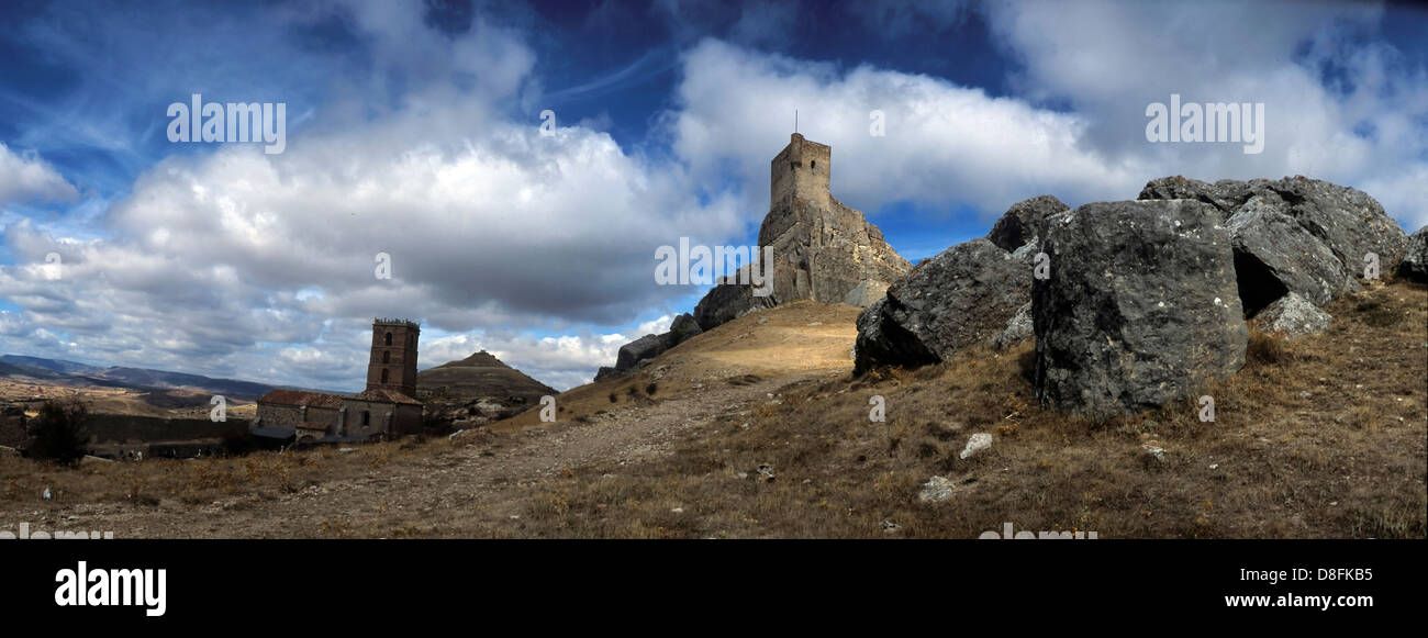 Atienza. Castle, XI century Stock Photo - Alamy