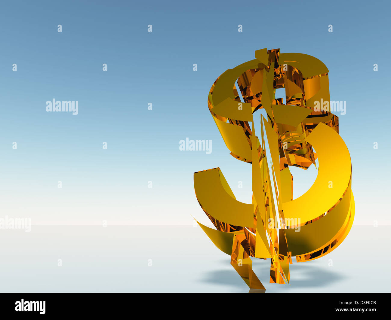 The destroyed dollar Stock Photo - Alamy