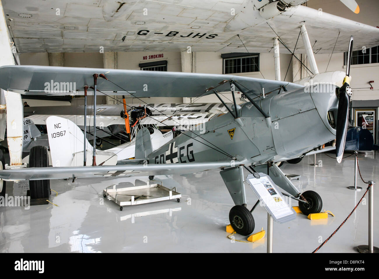 German 1936 Bucker Jungmann aircraft on display at the Fantasy of ...