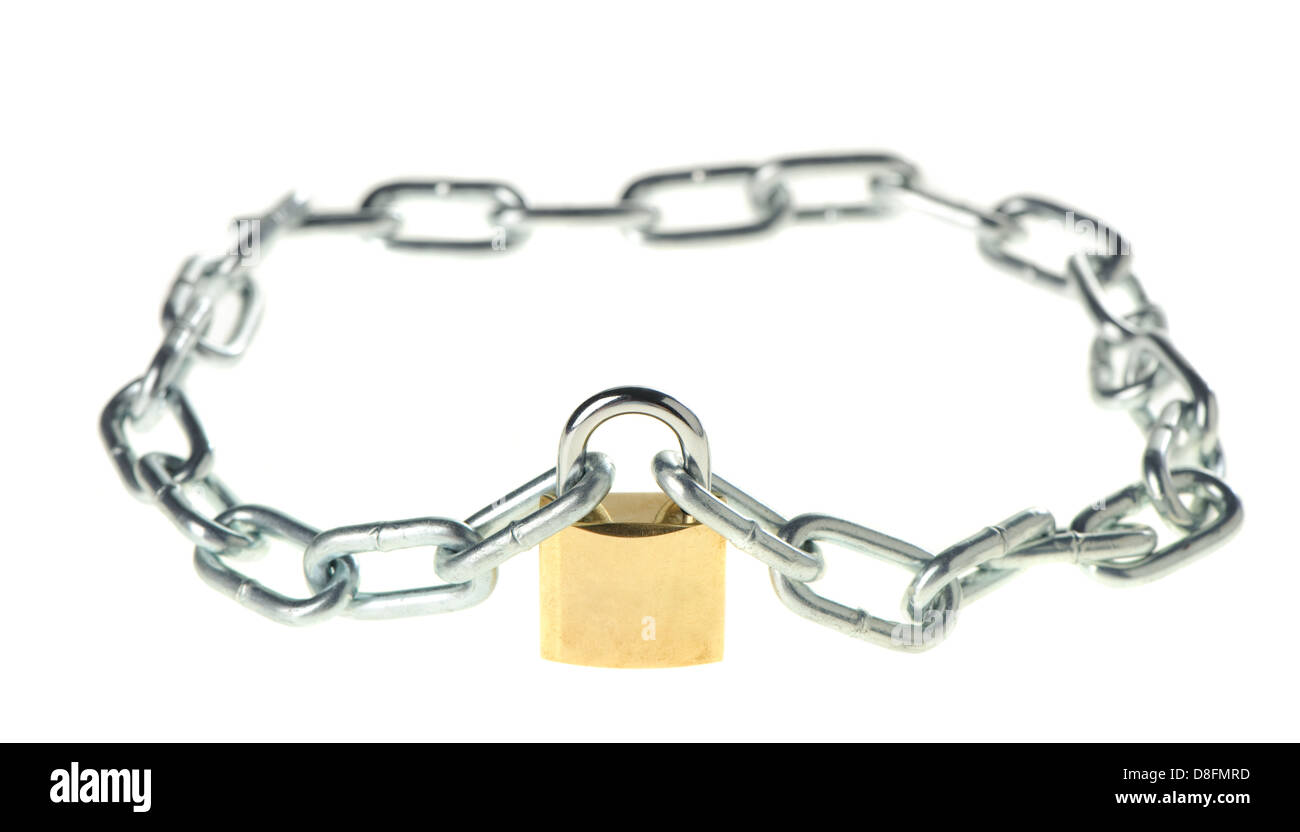 The lock with chain Stock Photo - Alamy