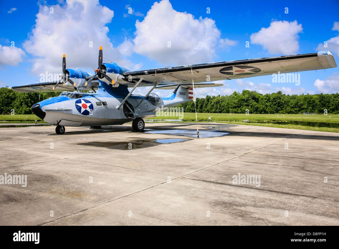 A Pre-1942 Consolidated PBY5A at the Fantasy of Flight airfield at Polk ...
