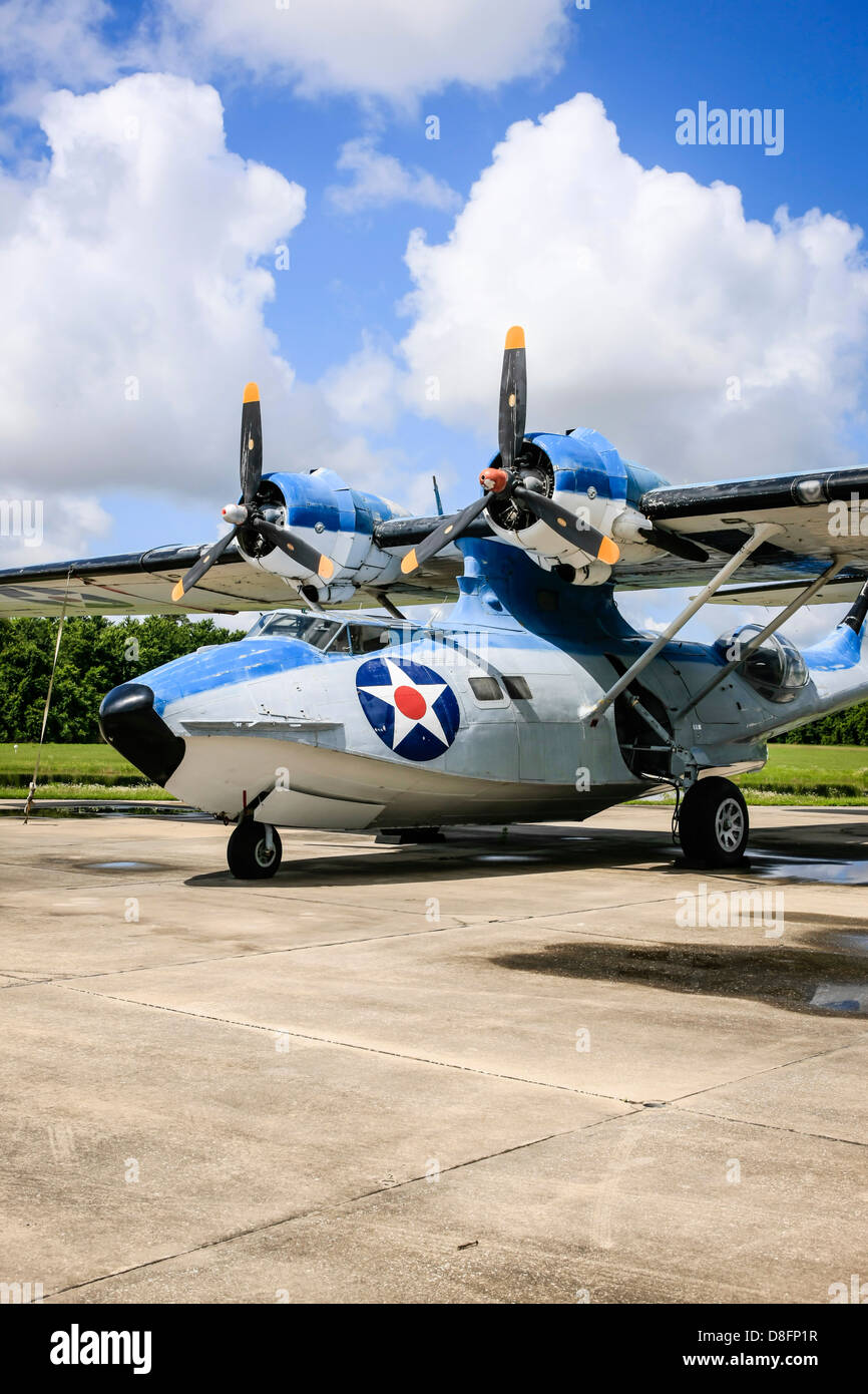 A Pre-1942 Consolidated PBY5A at the Fantasy of Flight airfield at Polk ...