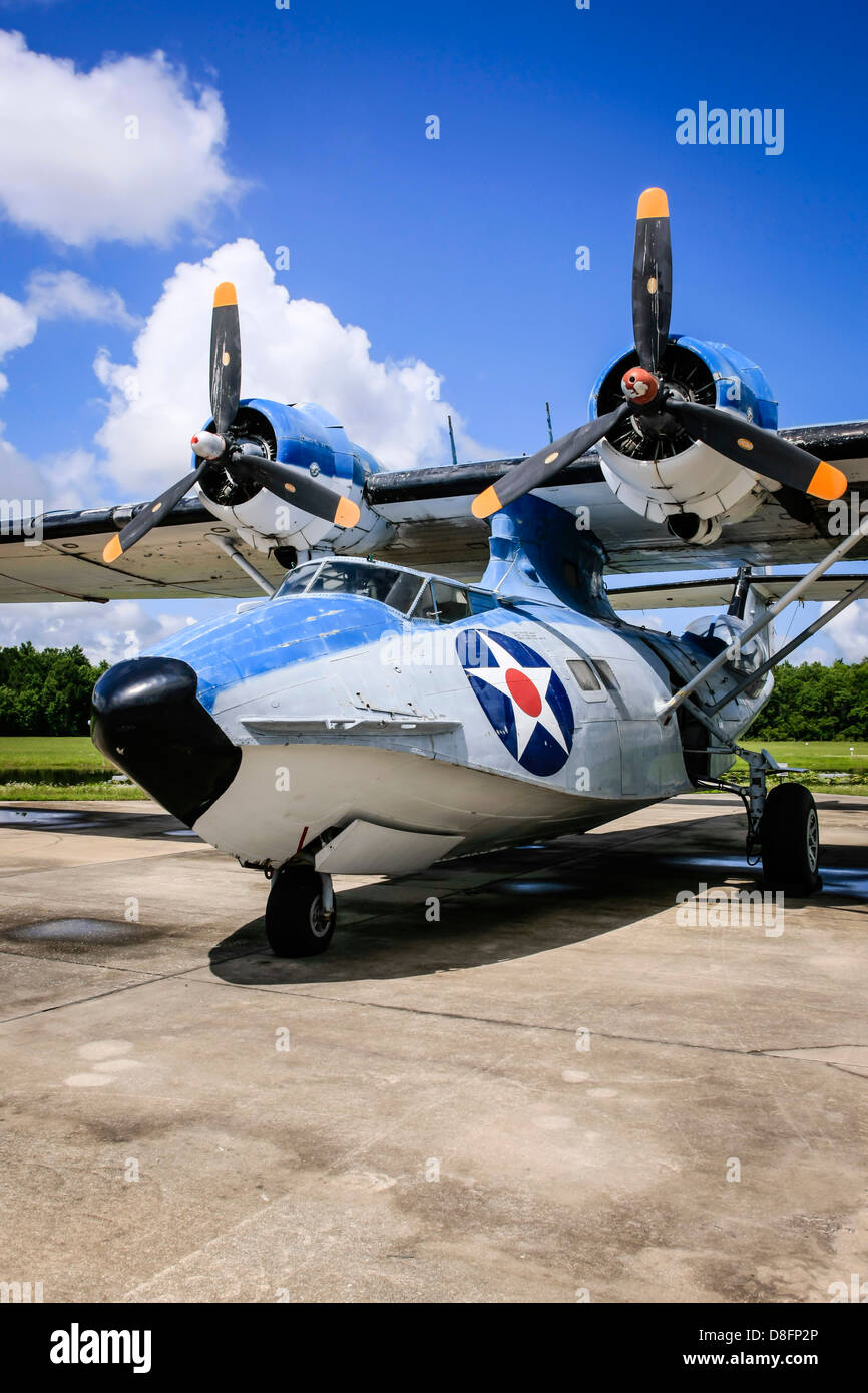 A Pre-1942 Consolidated PBY5A at the Fantasy of Flight airfield at Polk ...
