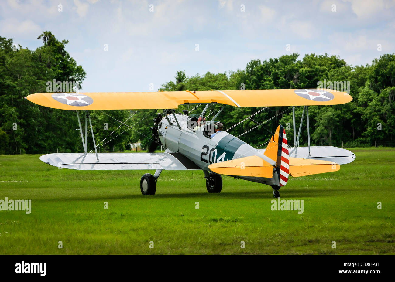 A Pre-1942 PT17 Stearman flight trainer plane at the Fantasy of Flight ...