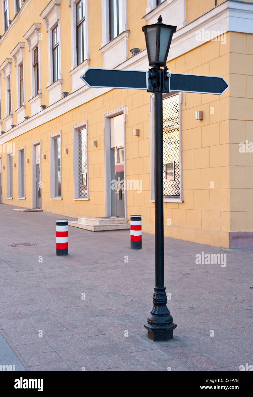 Blank street sign lamp post hi-res stock photography and images - Alamy