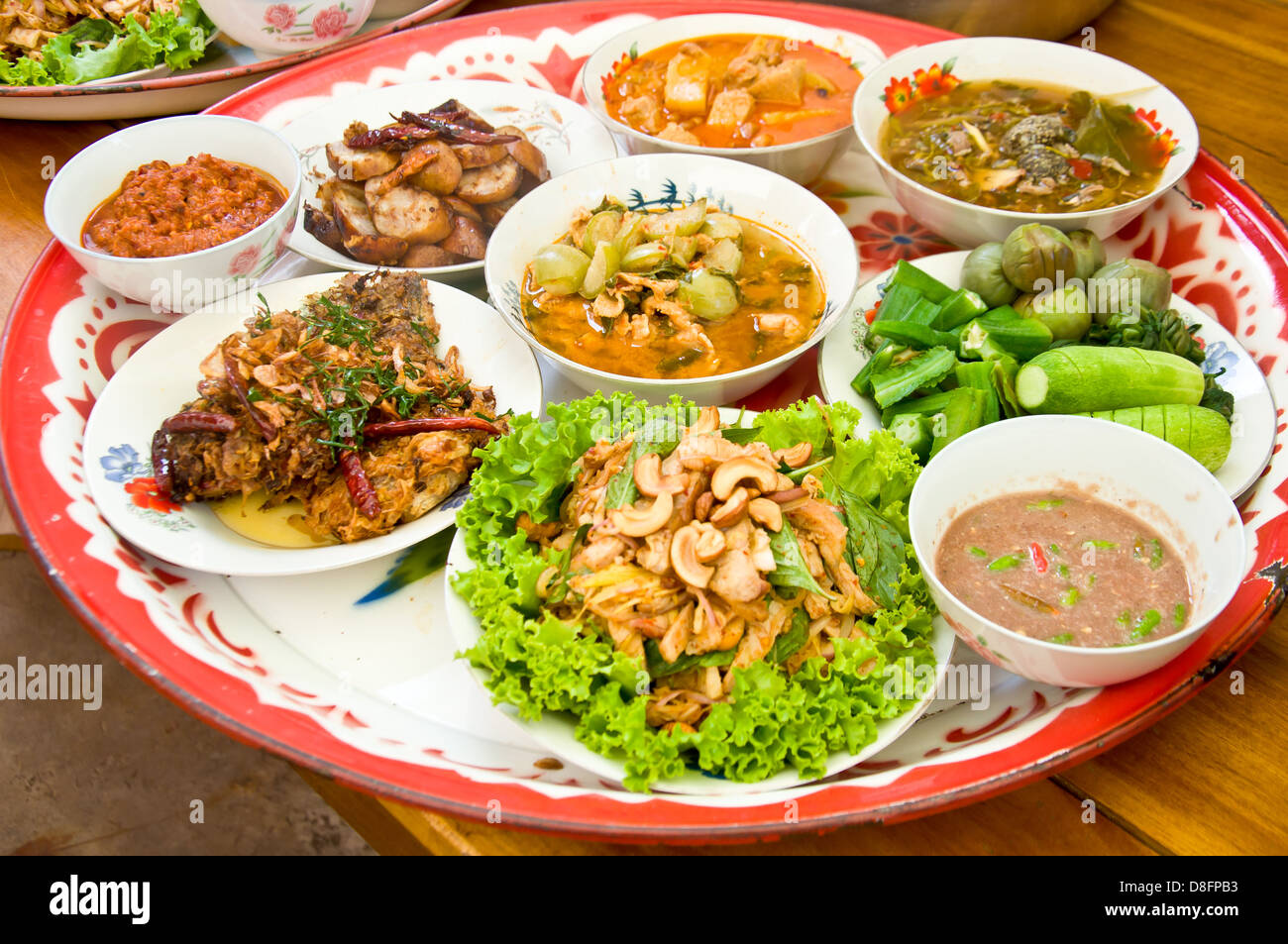 delicious multiple Thai food Stock Photo - Alamy
