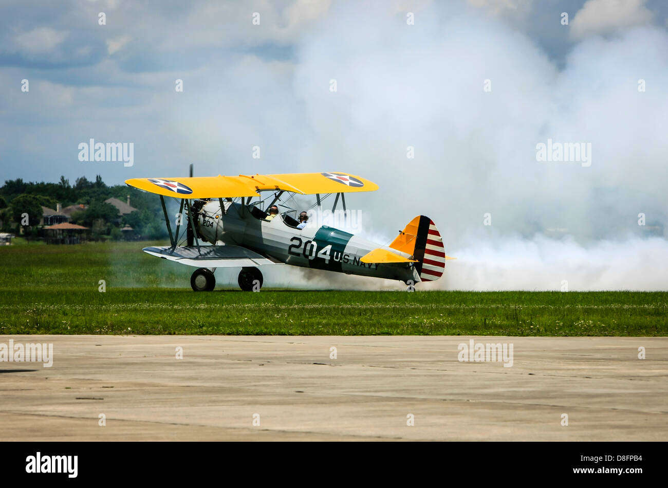 A Pre-1942 PT17 Stearman flight trainer plane at the Fantasy of Flight ...