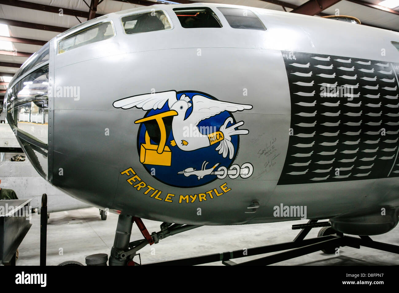 A semi-restored B29 in the Storage Hangar at the Fantasy of Flight ...