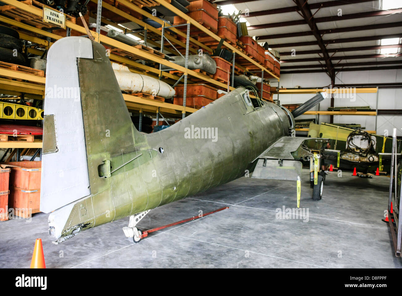 A semi-restored Hellcat in the Storage Hangar at the Fantasy of Flight ...