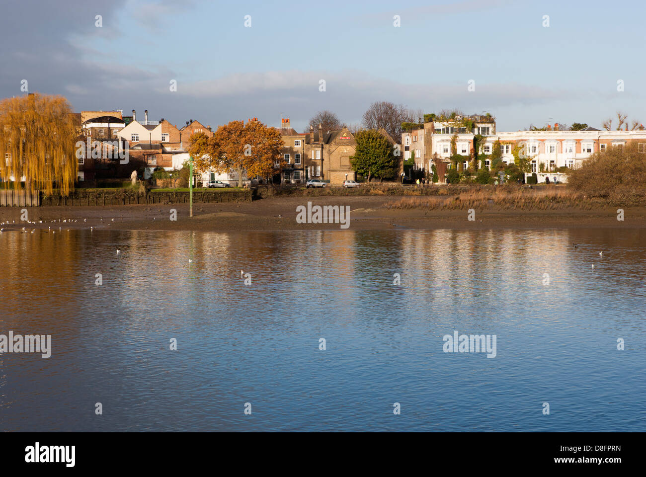 Chiswick Mall Chiswick and the River Thames London Stock Photo - Alamy