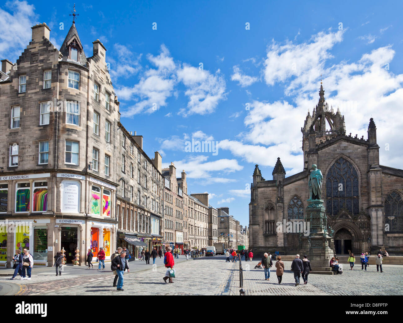 St Giles cathedral High Street Edinburgh royal Mile Midlothian Scotland ...