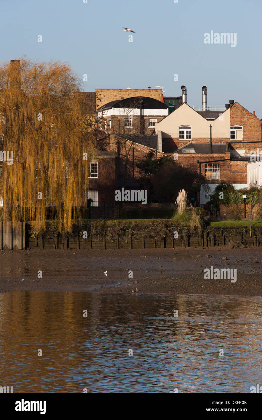 Chiswick Mall Chiswick and the River Thames London Stock Photo - Alamy