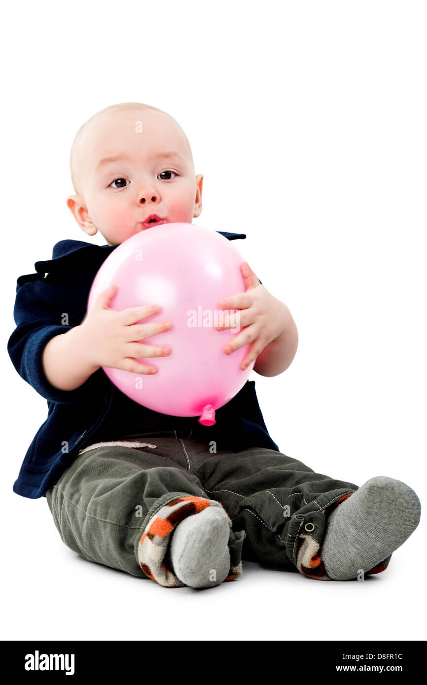 boy with balloon Stock Photo - Alamy