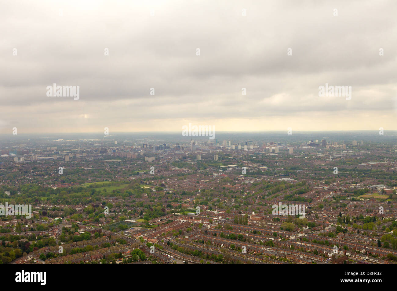 Aerial Photograph of Birmingham City Centre 2013 showing full cityscape ...