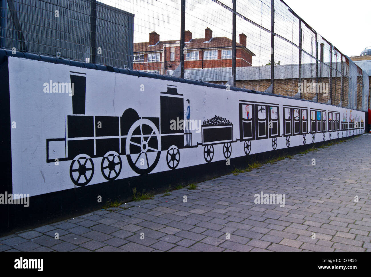 Train mural hi-res stock photography and images - Alamy