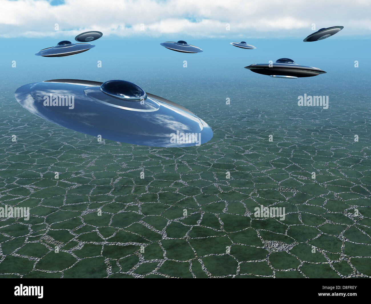 Attack of UFO Stock Photo - Alamy