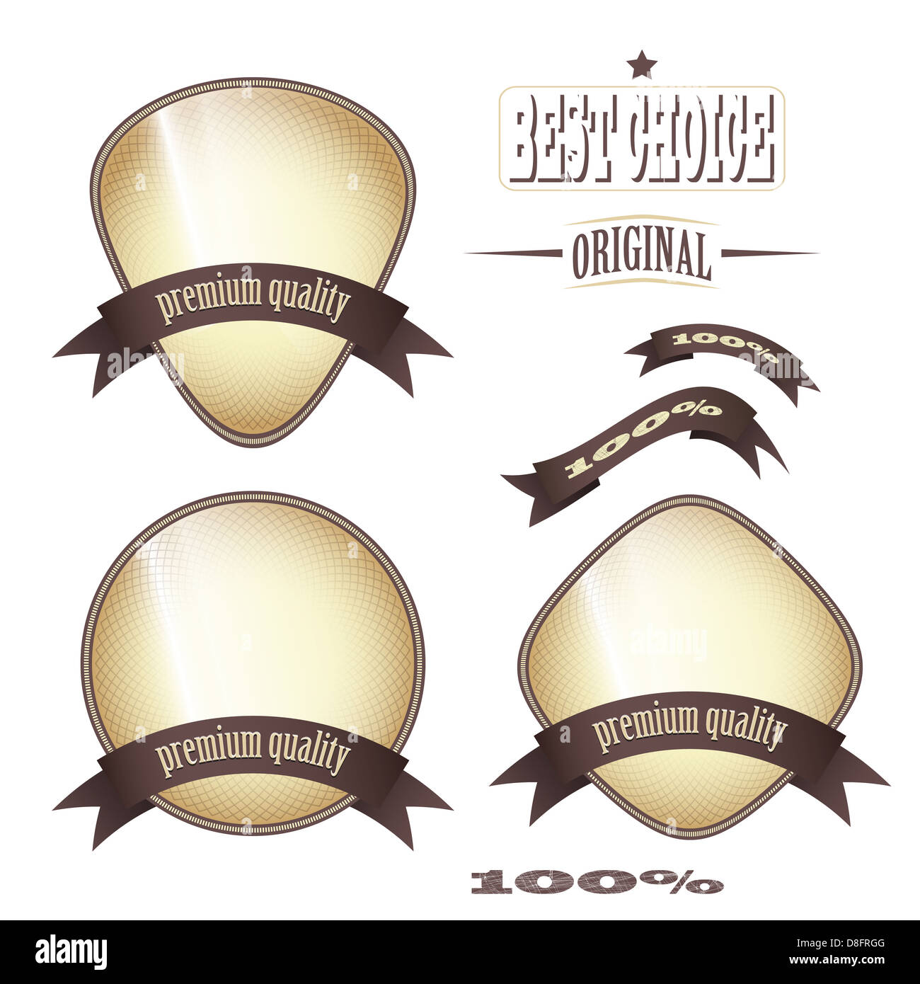 new set of vintage style labels for your product or design Stock Photo ...
