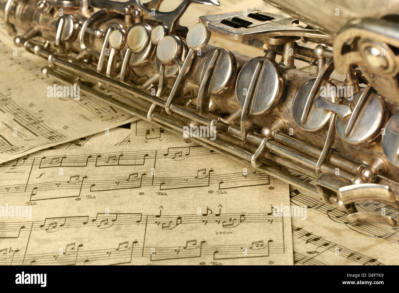 Old saxophone notes musical instrument hi-res stock photography and ...