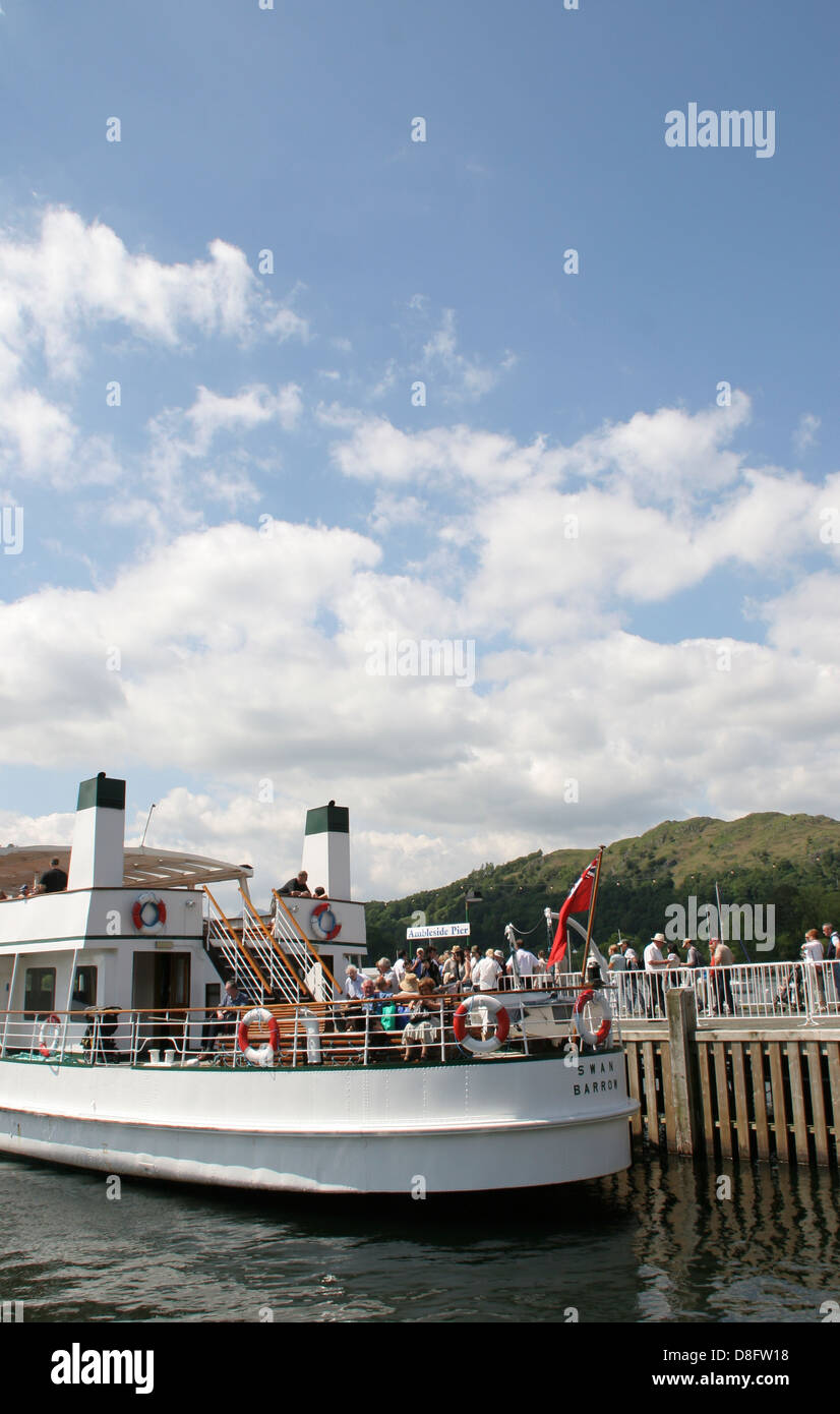 Lake cruise boat Ambleside Pier Lake Windermere Ambleside Cumbria ...