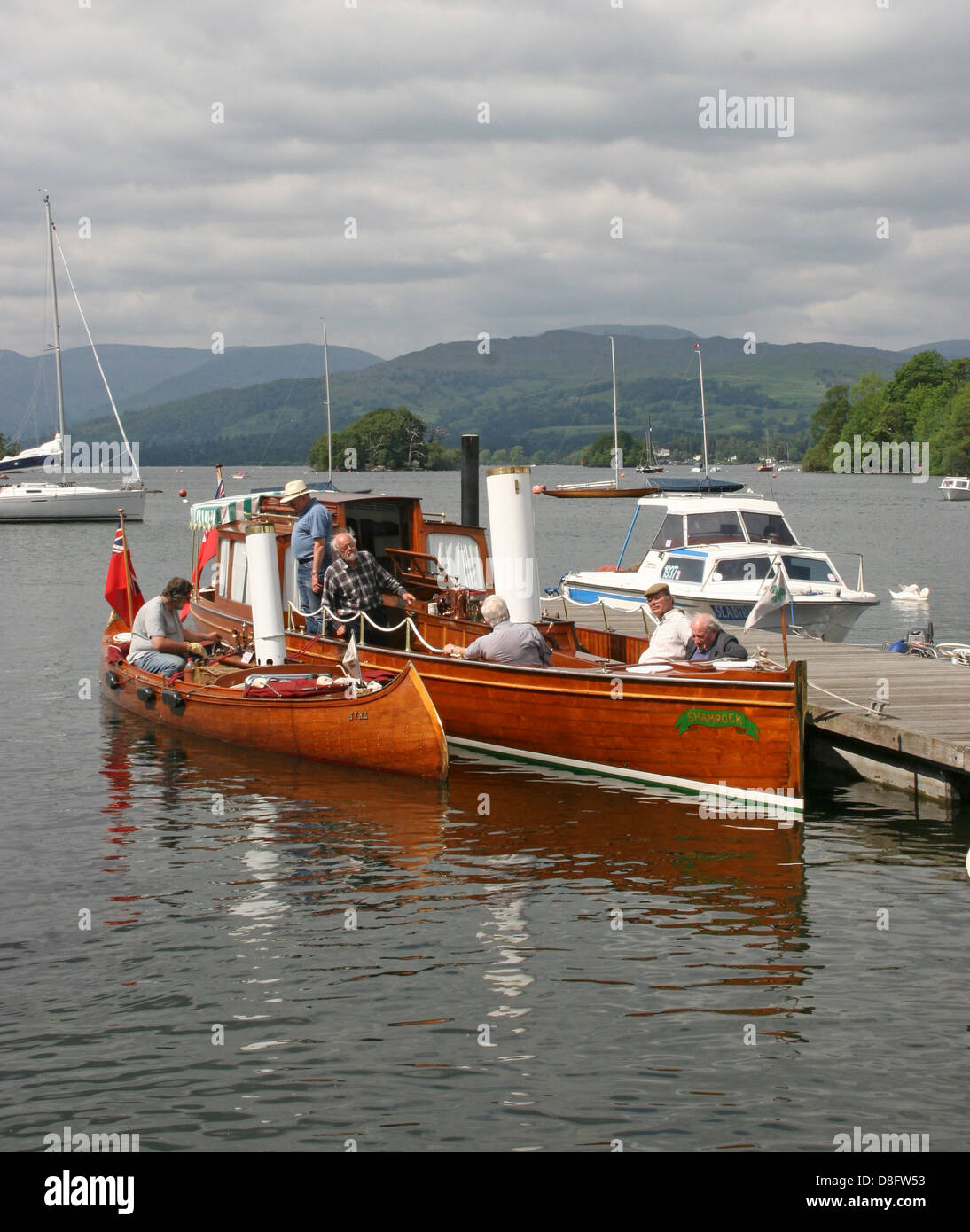 Steam Launches Bowness on Windermere Cumbria England UK Stock Photo - Alamy