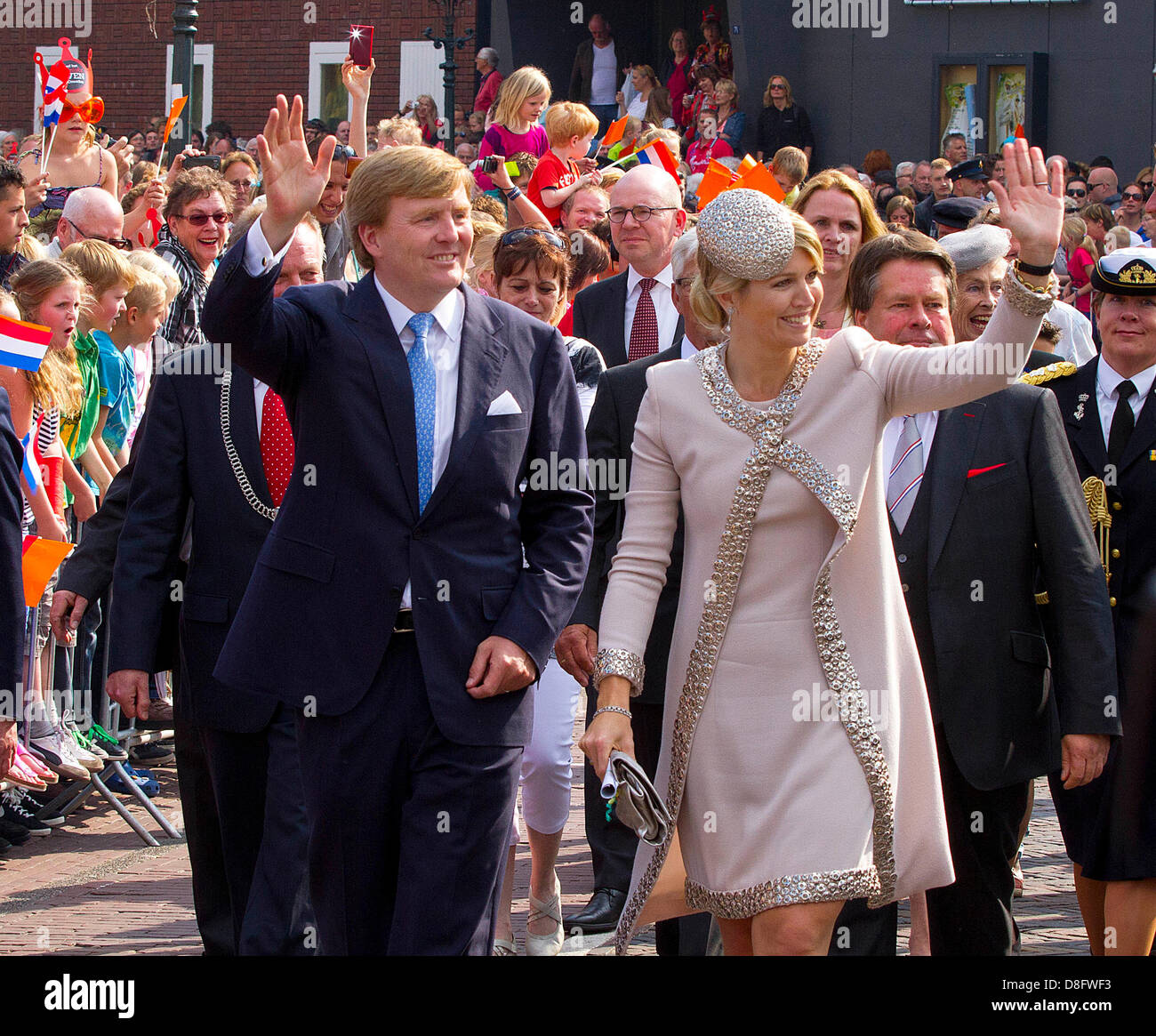 Leek, Netherlands. 28th May 2013. Dutch King Willem-Alexander and Queen ...