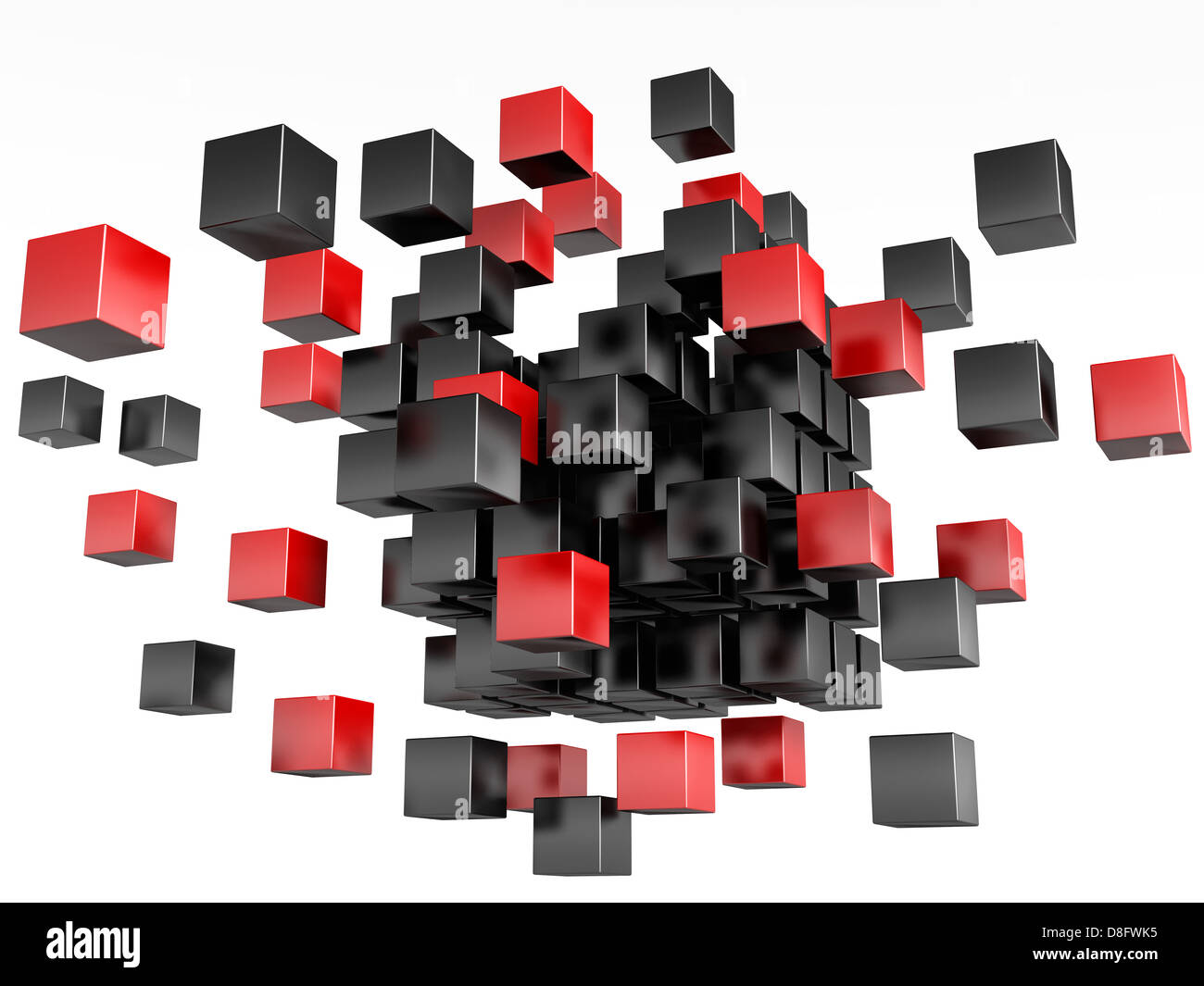 3d blocks red and black color Stock Photo - Alamy