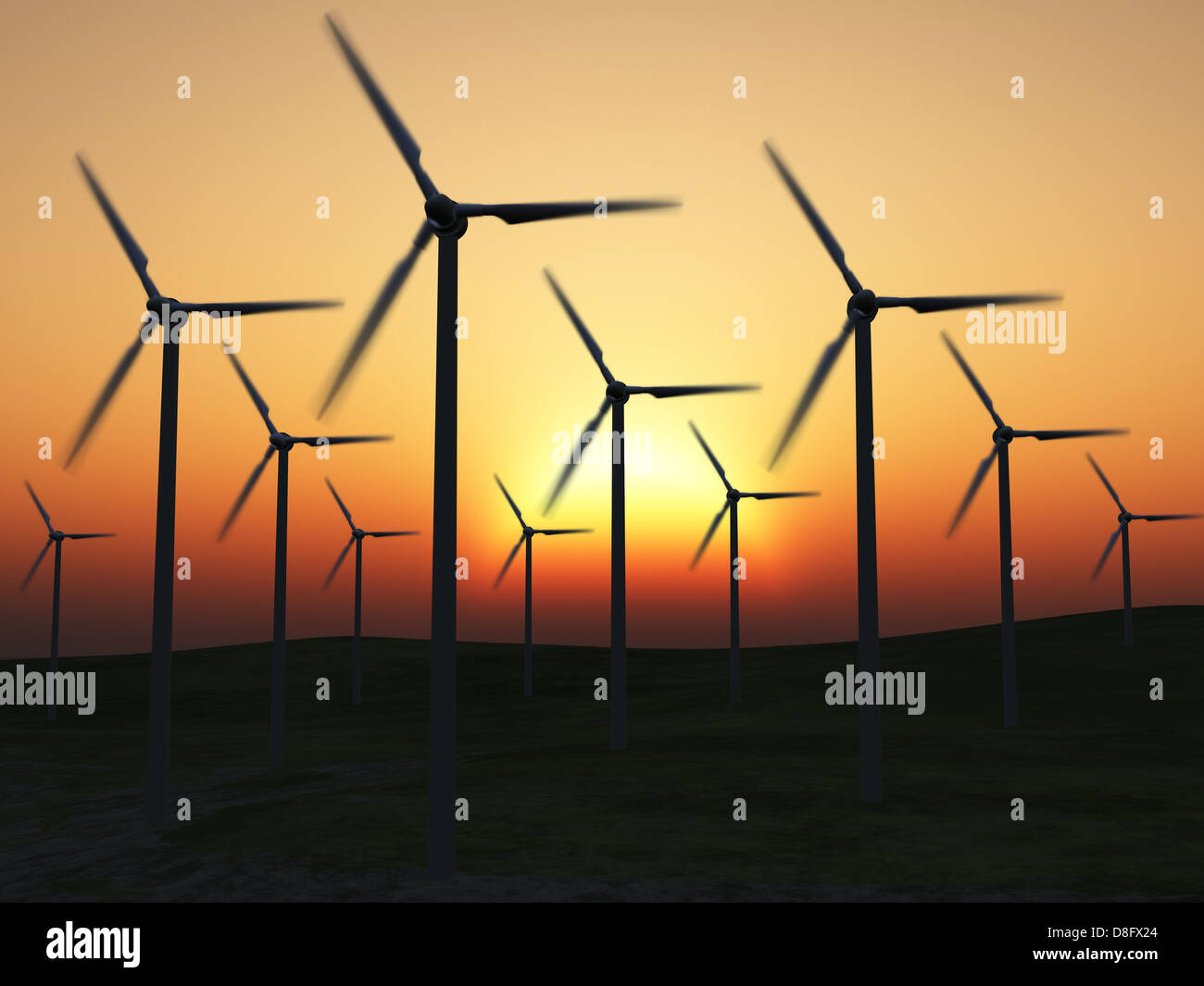 Wind power stations Stock Photo - Alamy