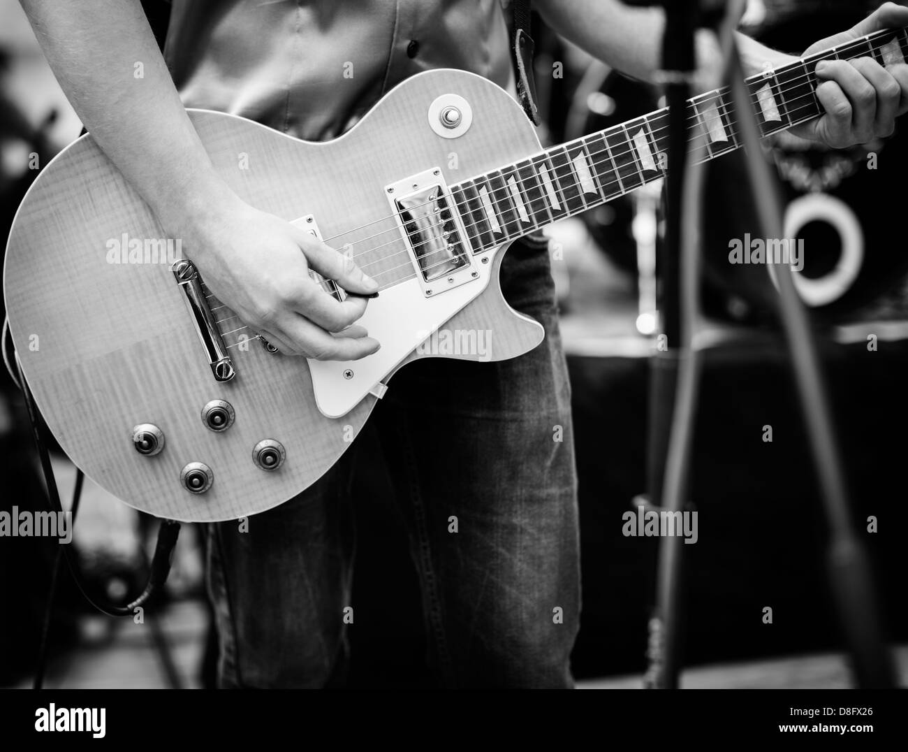 People play on rock Black and White Stock Photos & Images - Alamy