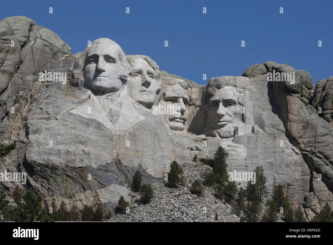 Mount rushmore sculptures of presidents george washington hi-res stock ...