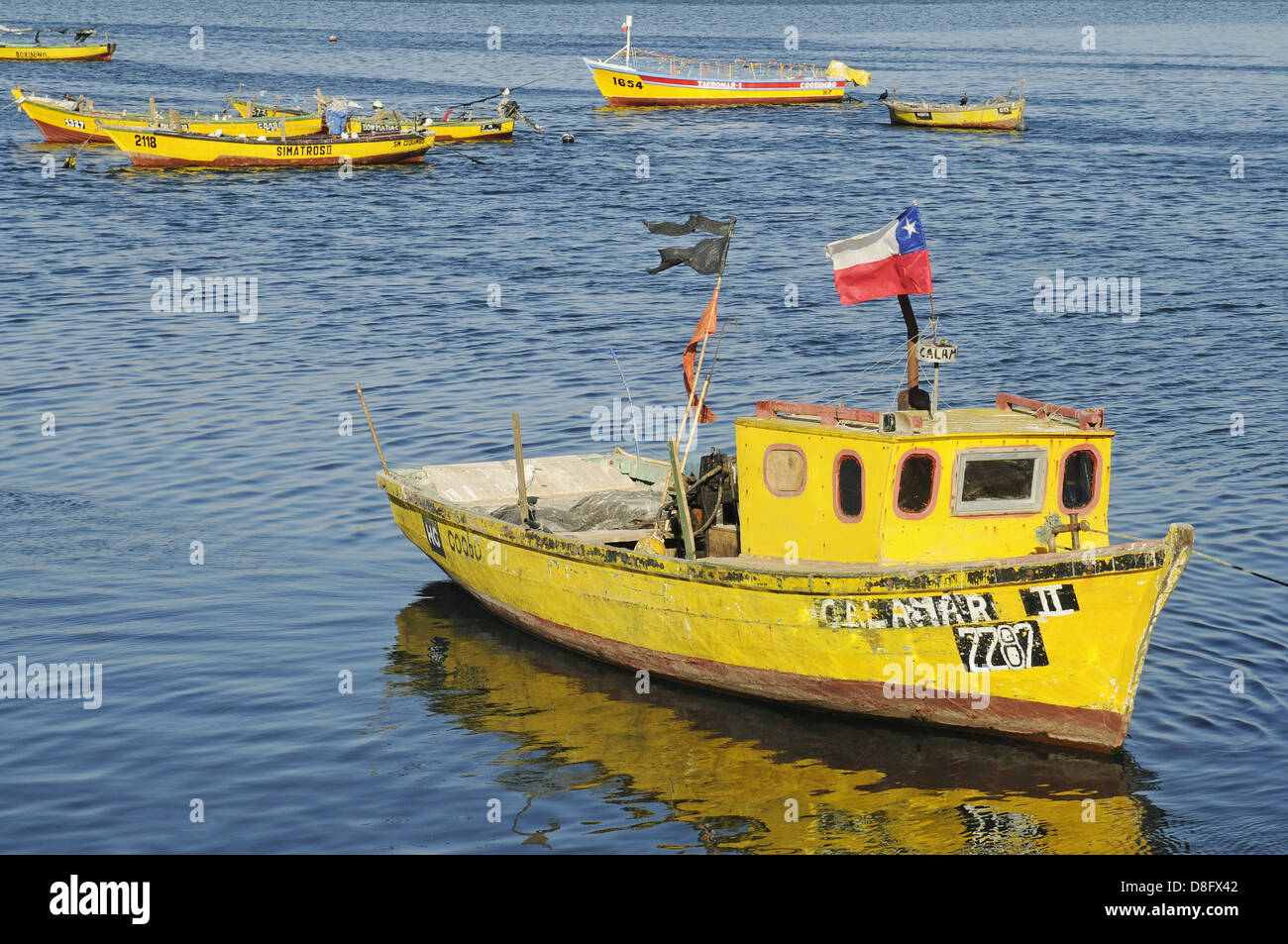Colourful fishing boats Stock Photo - Alamy