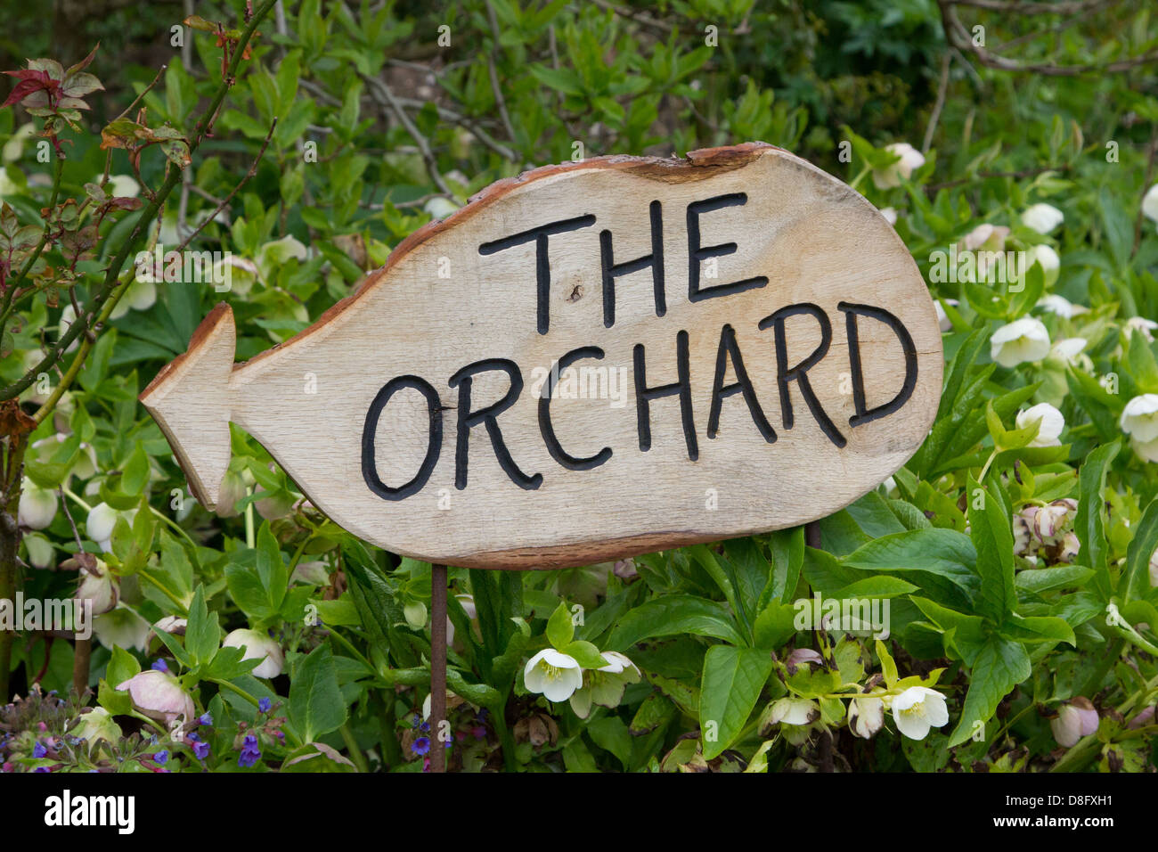 Home made wooden sign Stock Photo - Alamy